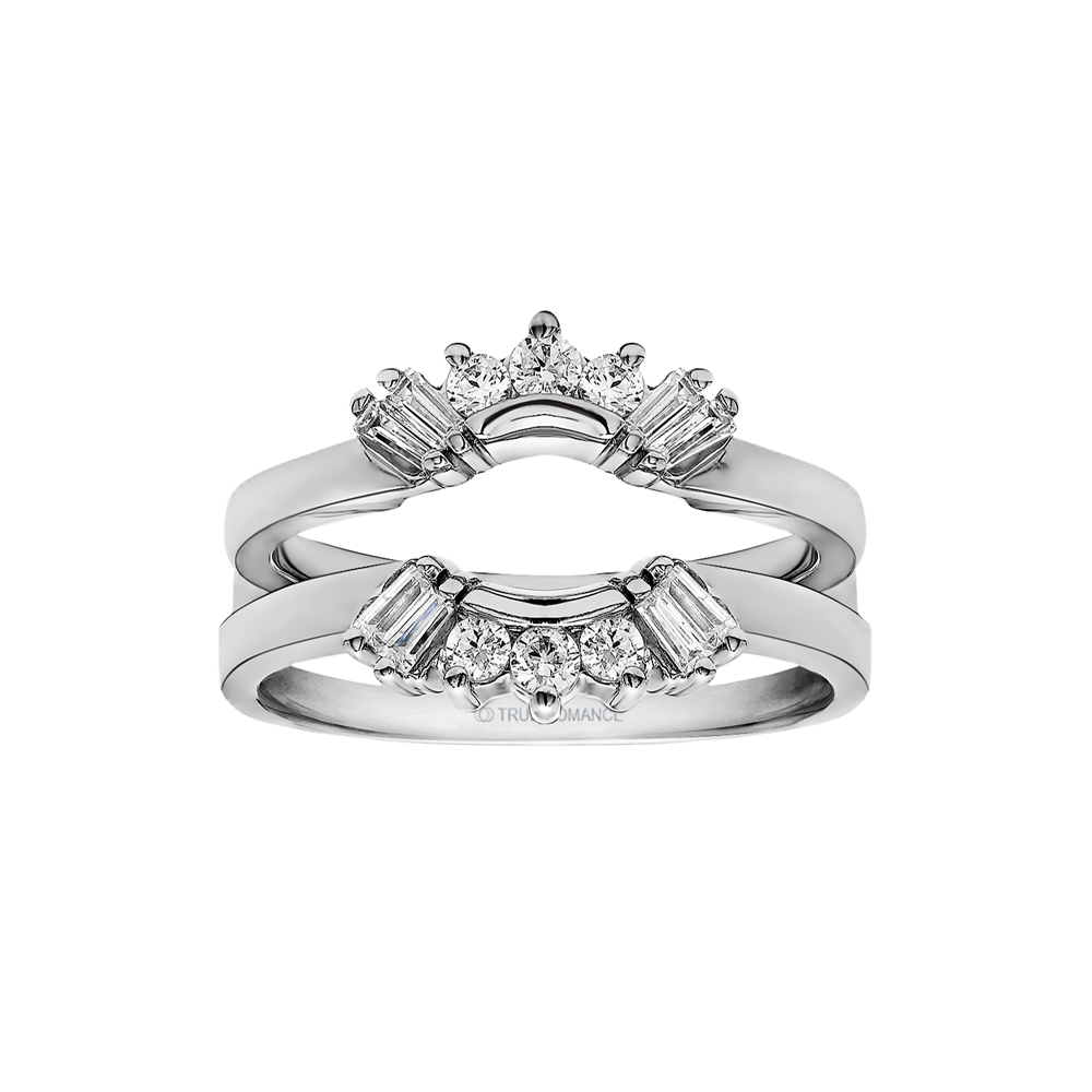 14K White Gold Solitaire Ring Guard/Enhancer - RG010-J