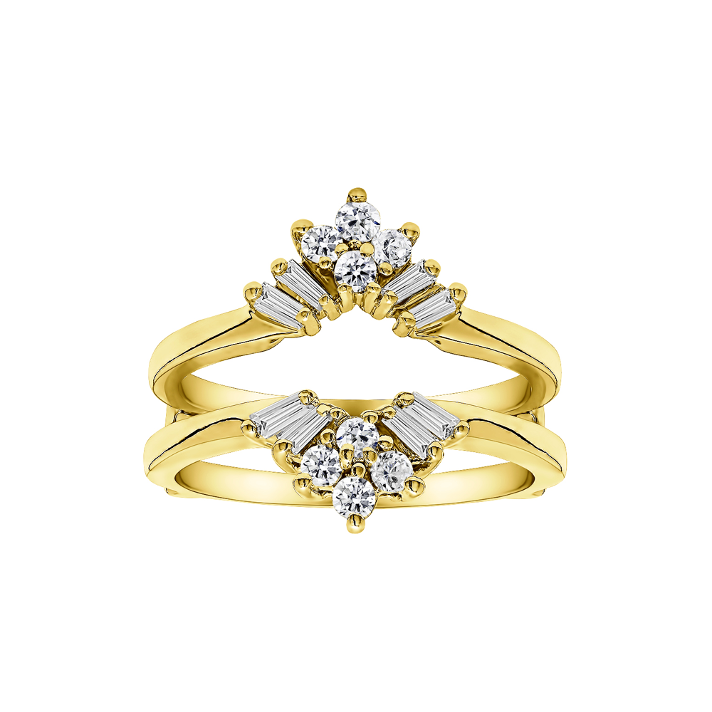 14K Yellow Gold Solitaire Ring Guard/Enhancer - RG029-YG