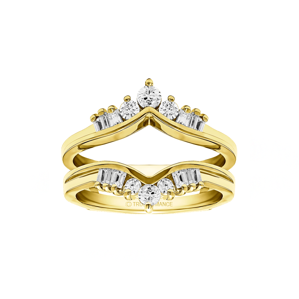 14K Yellow Gold Solitaire Ring Guard/Enhancer - RG058-YG
