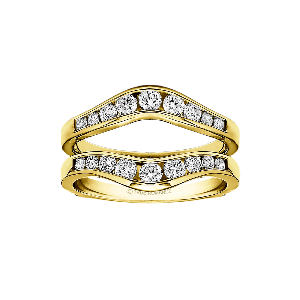 14K Yellow Gold Solitaire Ring Guard/Enhancer - RG087-YG