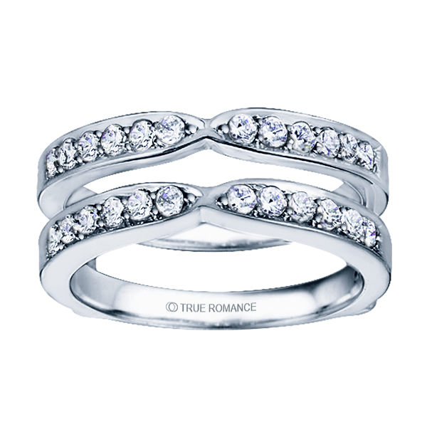 14K White Gold Solitaire Ring Guard/Enhancer - RG103-C