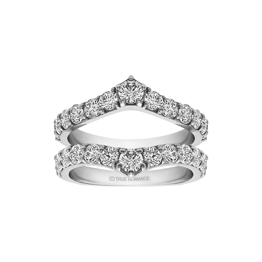 14K White Gold Solitaire Ring Guard/Enhancer - RG110-F