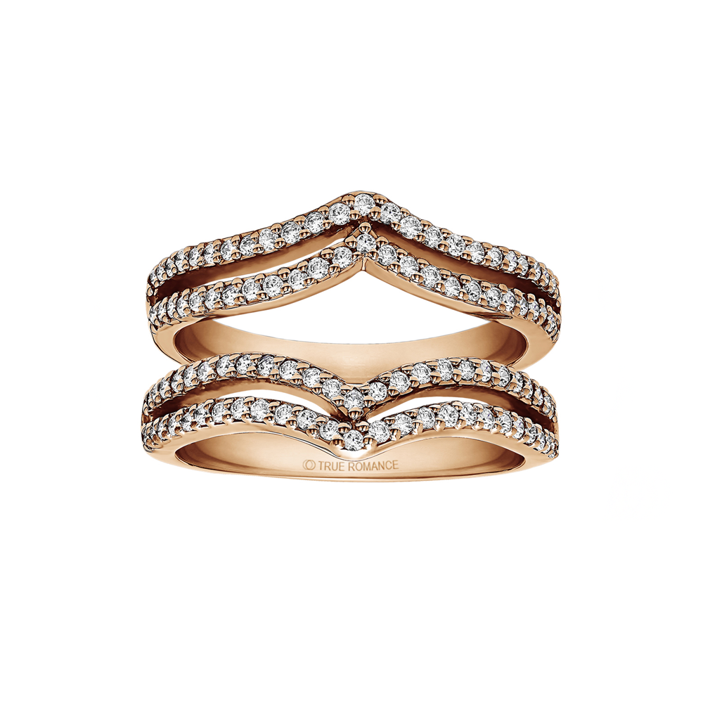 14K Rose Gold Solitaire Ring Guard/Enhancer - RG117/RG