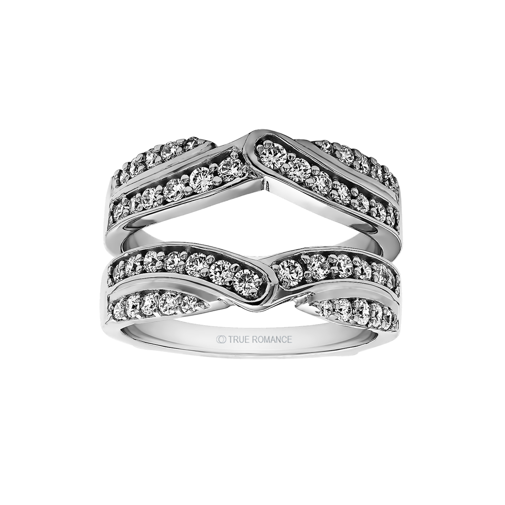 14K White Gold Solitaire Ring Guard/Enhancer - RG177TT-J