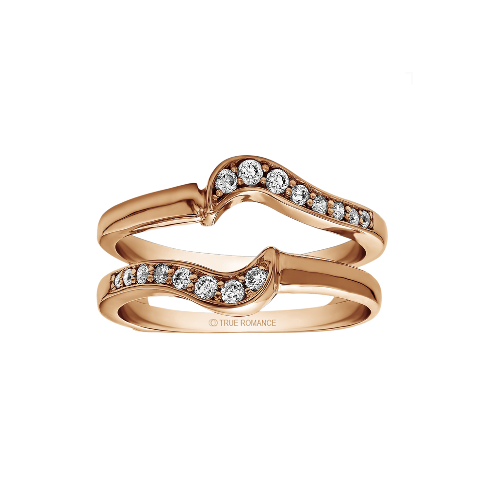 14K Rose Gold Solitaire Ring Guard/Enhancer - RG188-RG