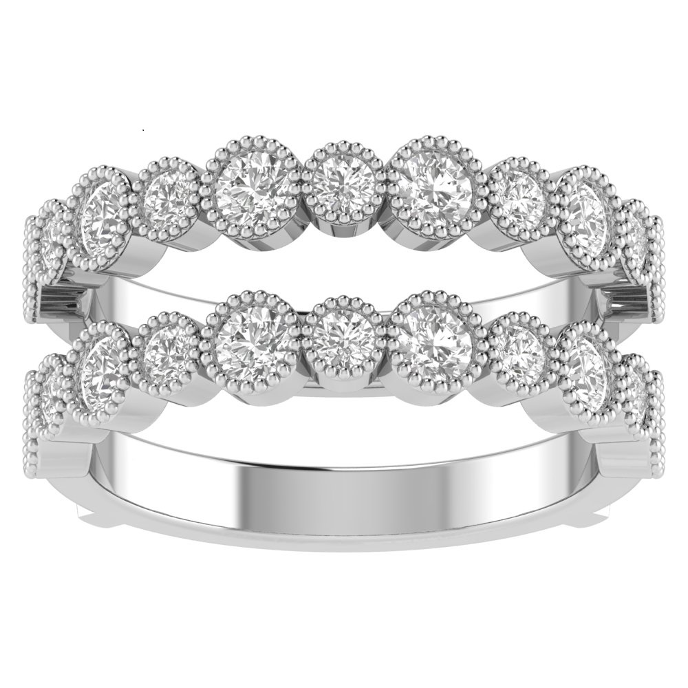 14K White Gold Ring Guard - RG233/M