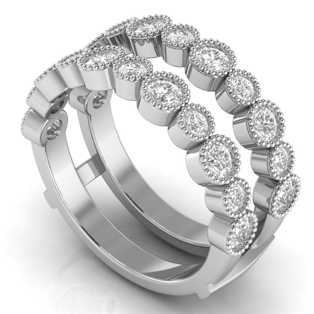 14K White Gold Ring Guard - RG233/M