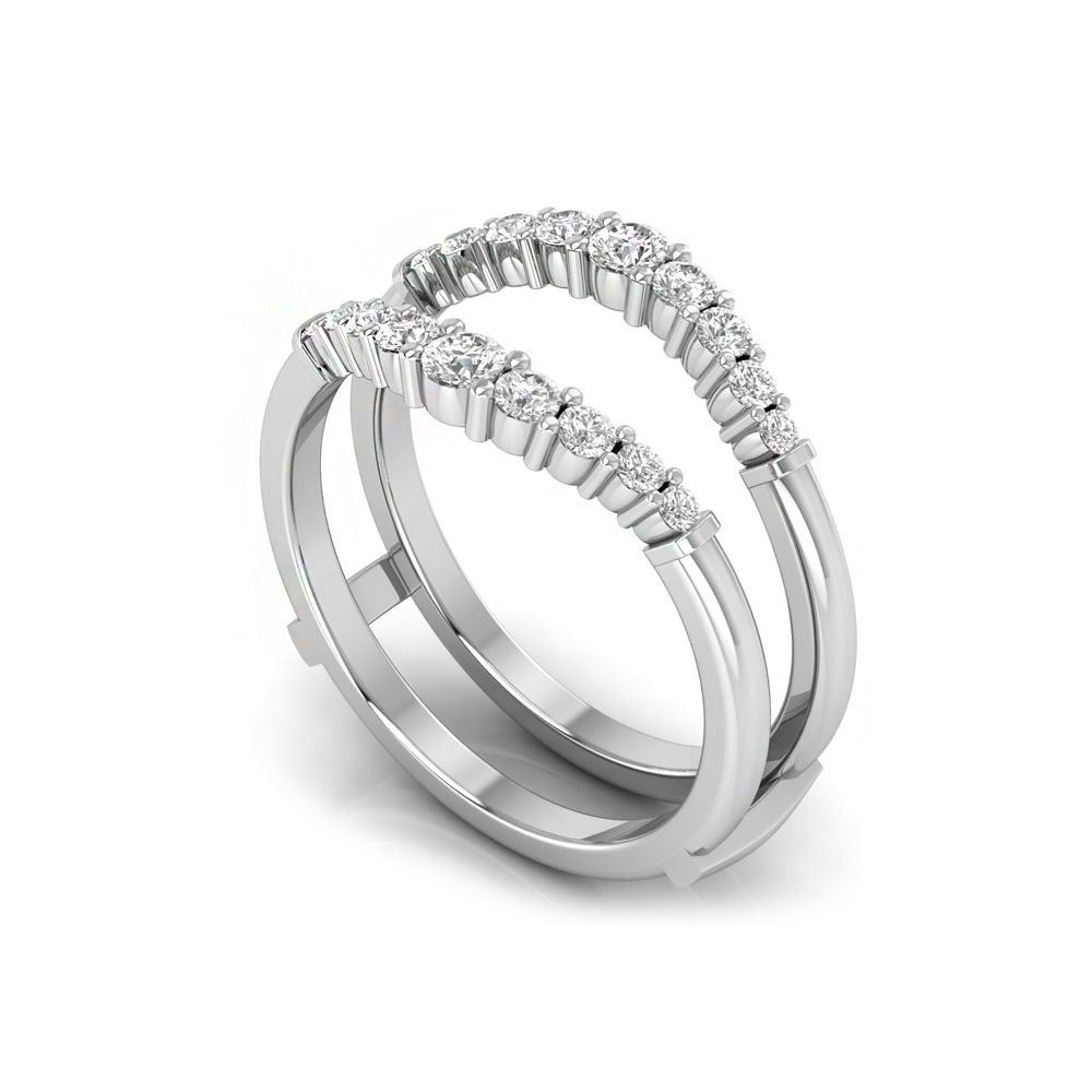 14K White Gold Ring Guard - RG286/H