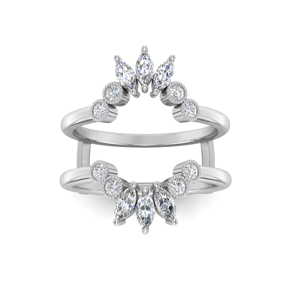 14K White Gold Ring Guard - RG360/J-WG