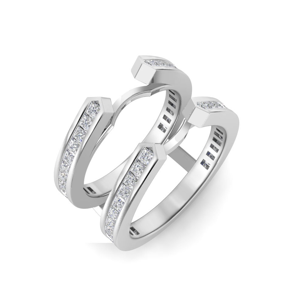 14K White Gold Ring Guard - RG390/M-WG