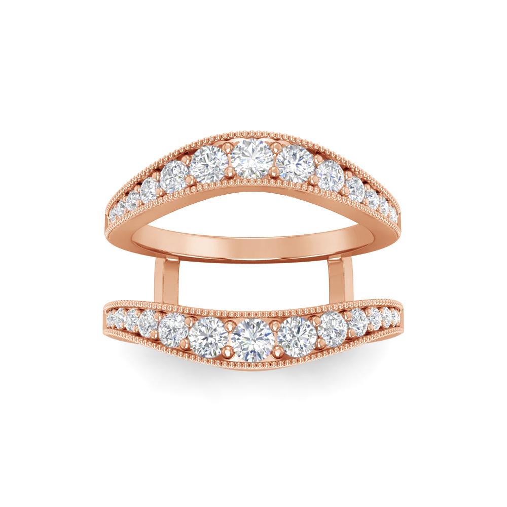 4.8 ctw, 14K Rose Gold .82 RD RING GUARD - RG391-K-RG