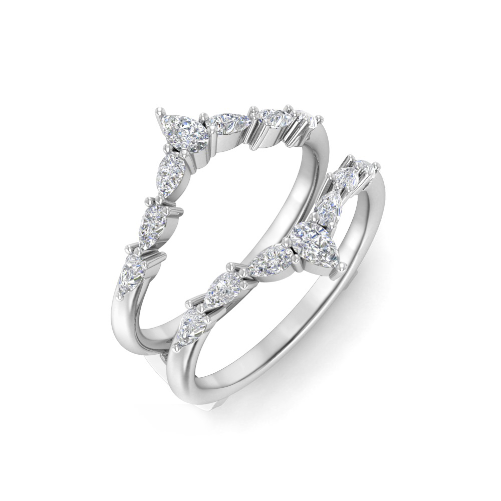 14K White Gold Ring Guard - RG435/M-WG