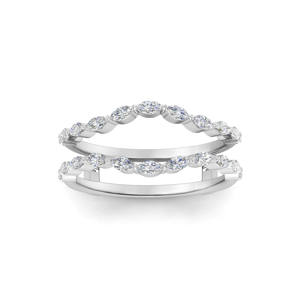 14K White Gold Ring Guard - RG438/K-WG