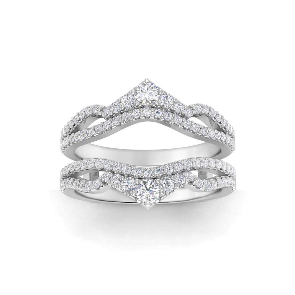 14K White Gold Ring Guard - RG440/J-WG