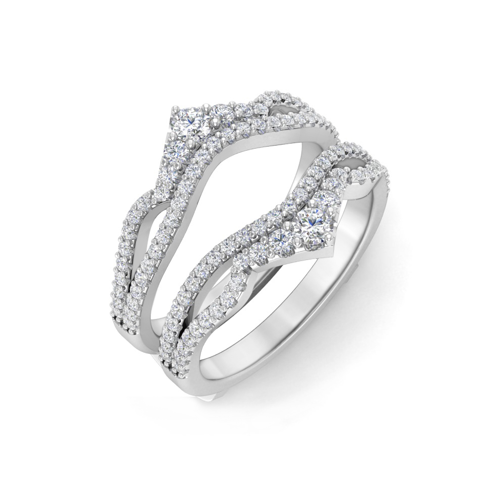 14K White Gold Ring Guard - RG440/J-WG