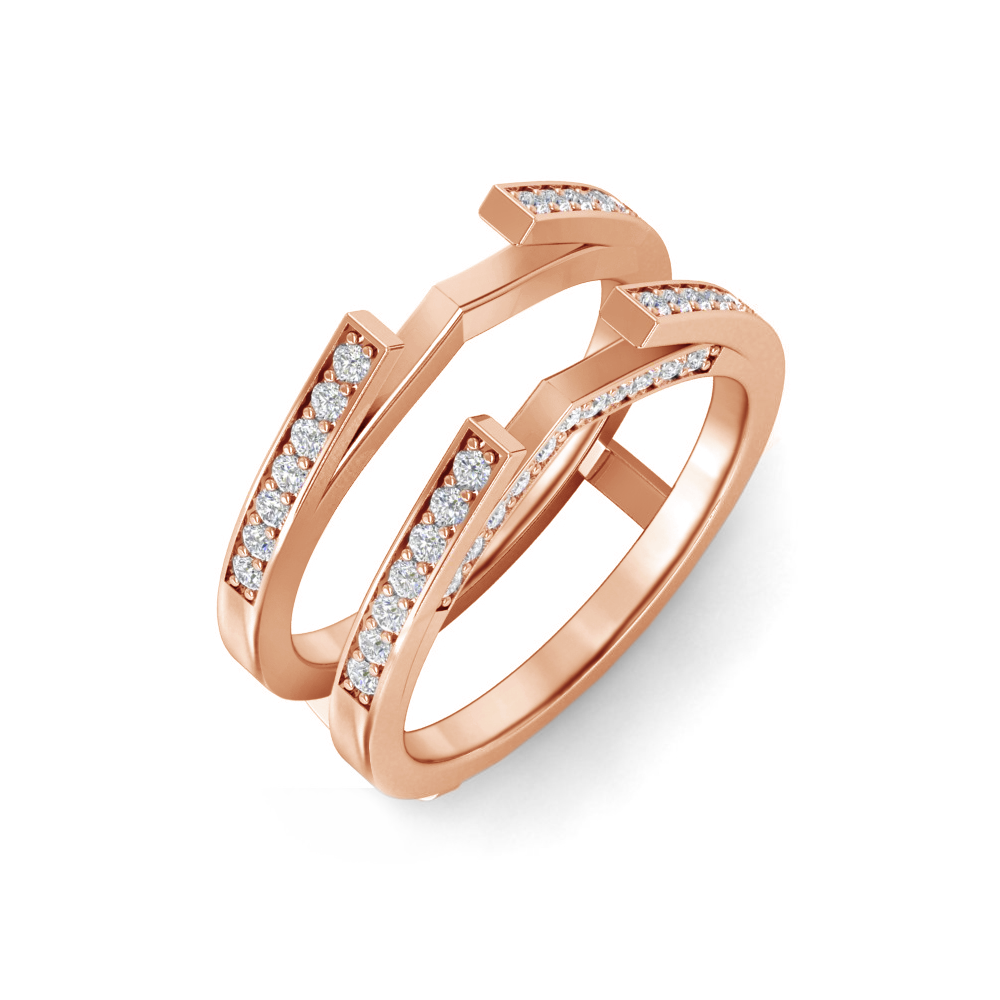 14K Rose Gold Ring Guard - RG441/H-RG