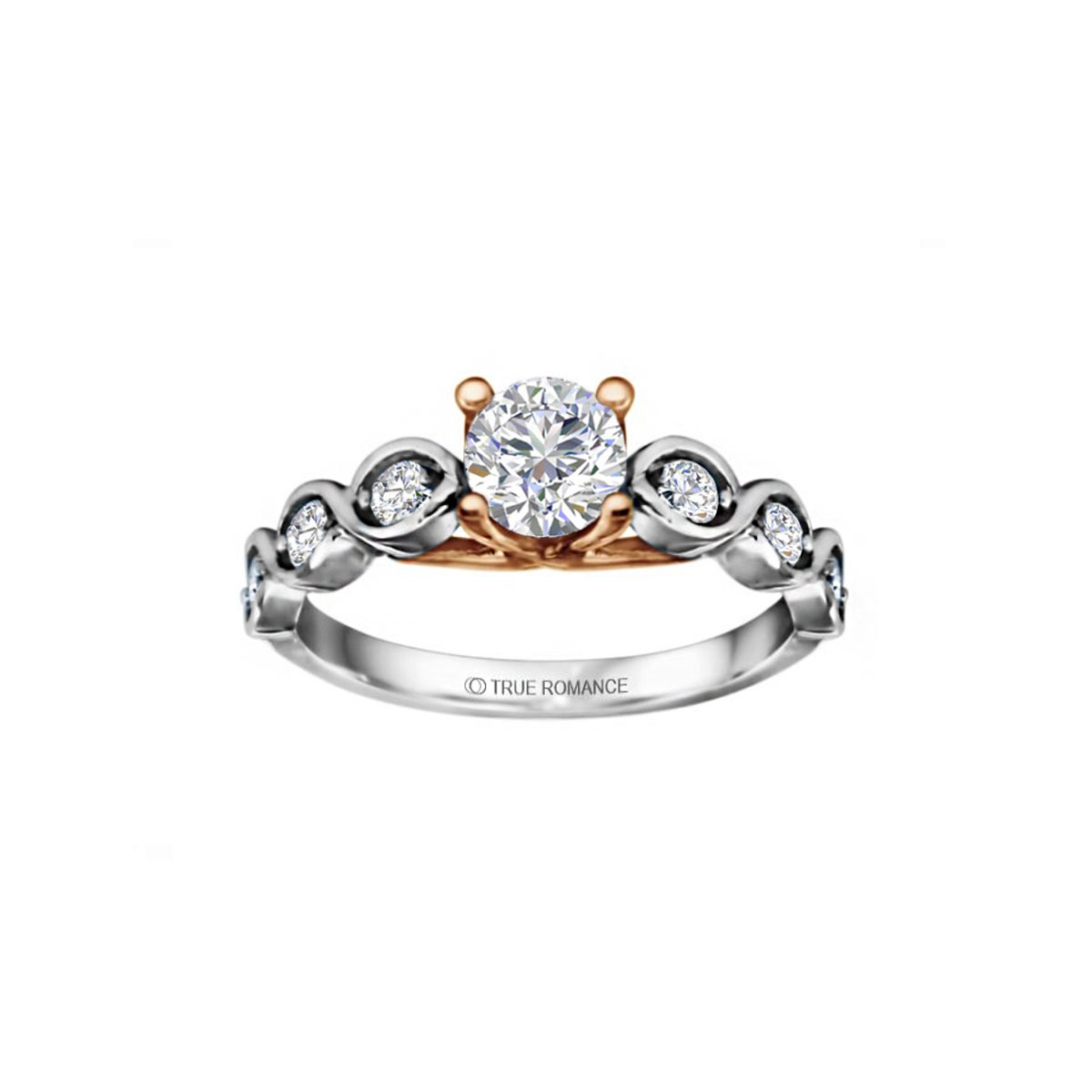 0.75 ctw, 14K White Gold White Gold Round Cut Diamond Infinity ...