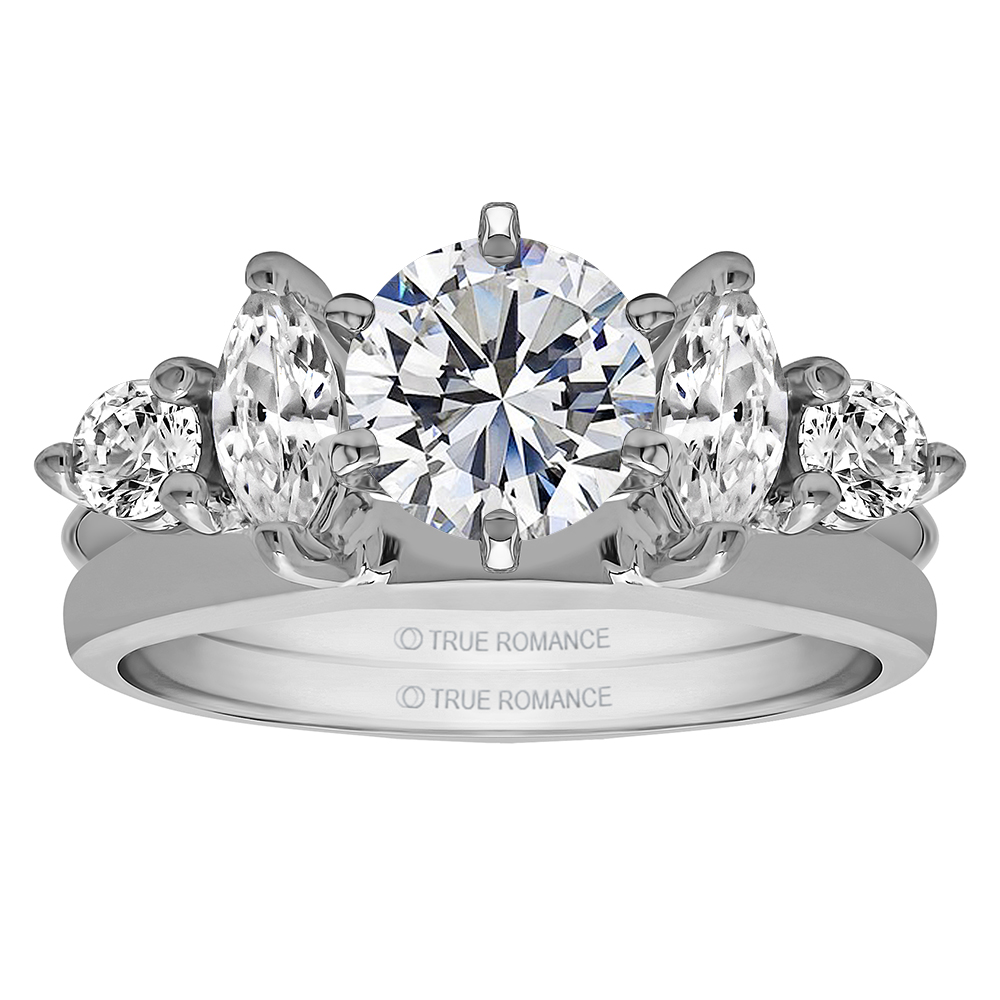 14K White Gold Solitaire Ring Wrap/Enhancer - RW036-H