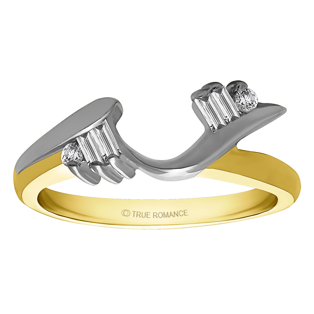 14K White Gold Solitaire Ring Wrap/Enhancer - RW044-D