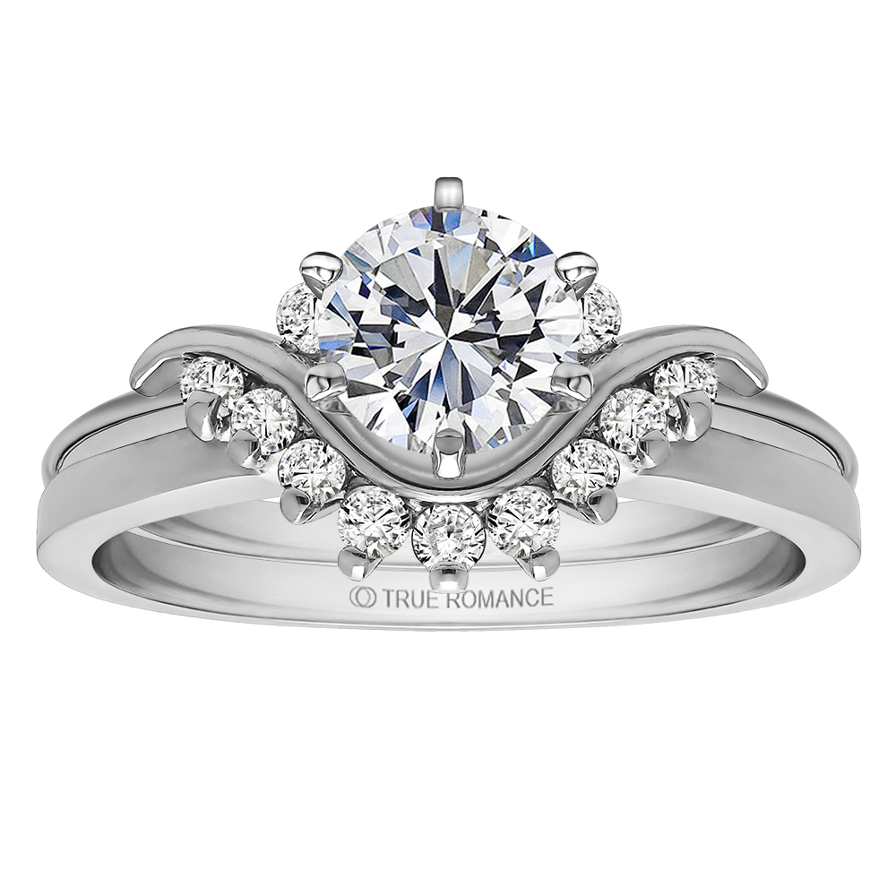 14K White Gold Solitaire Ring Wrap/Enhancer - RW071TT-D