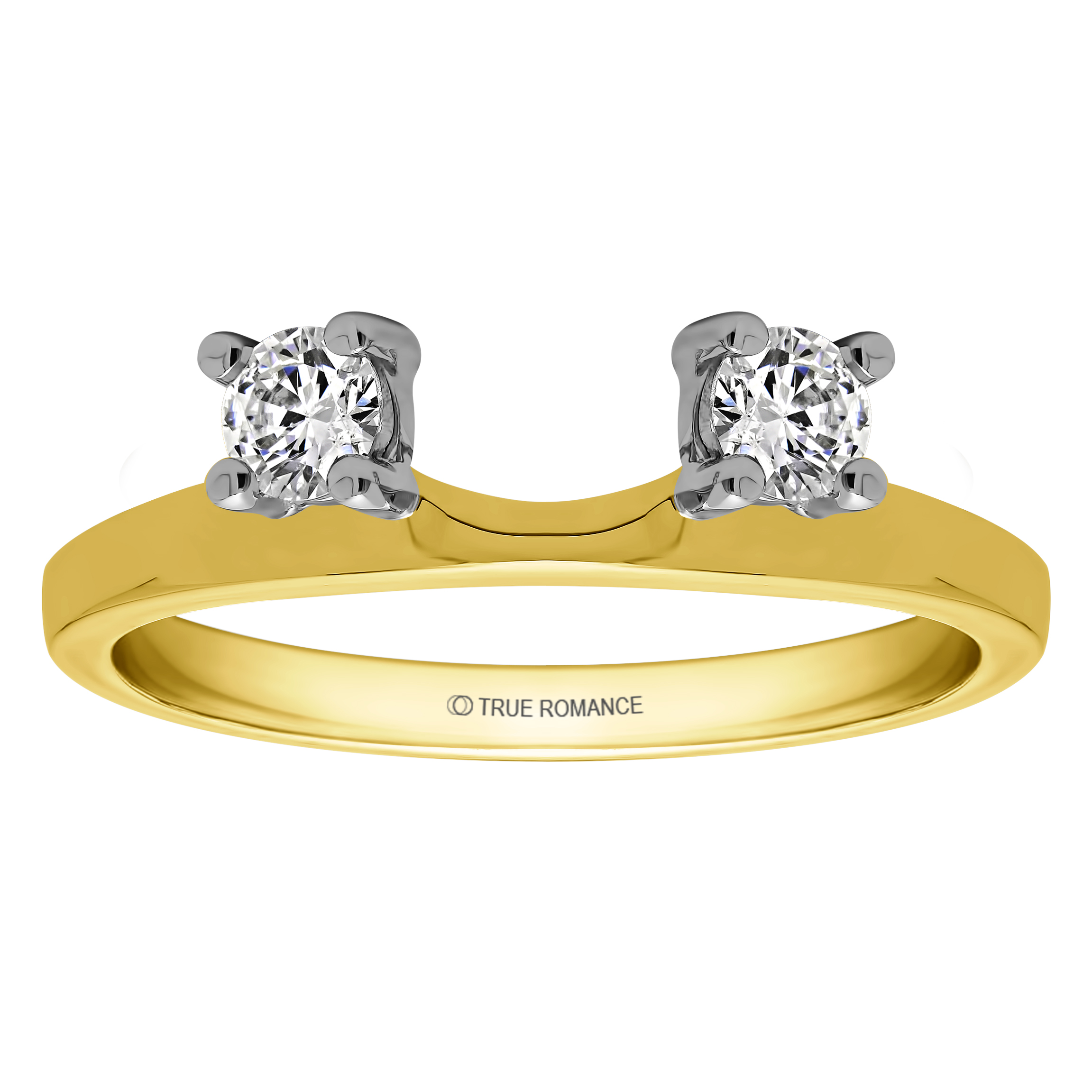 14K White Gold Solitaire Ring Wrap/Enhancer - RW079TT-F