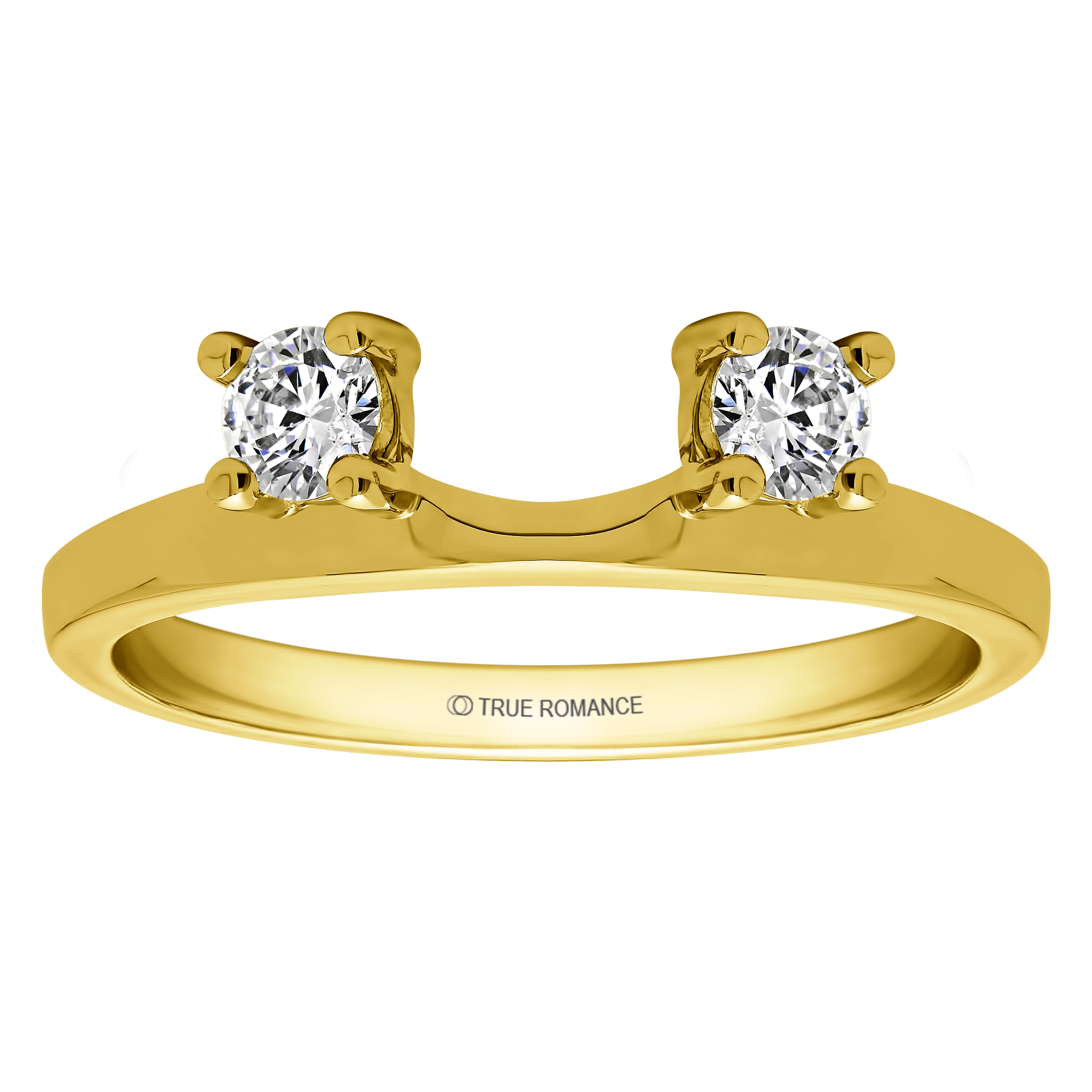 14K White Gold Solitaire Ring Wrap/Enhancer - RW079-E