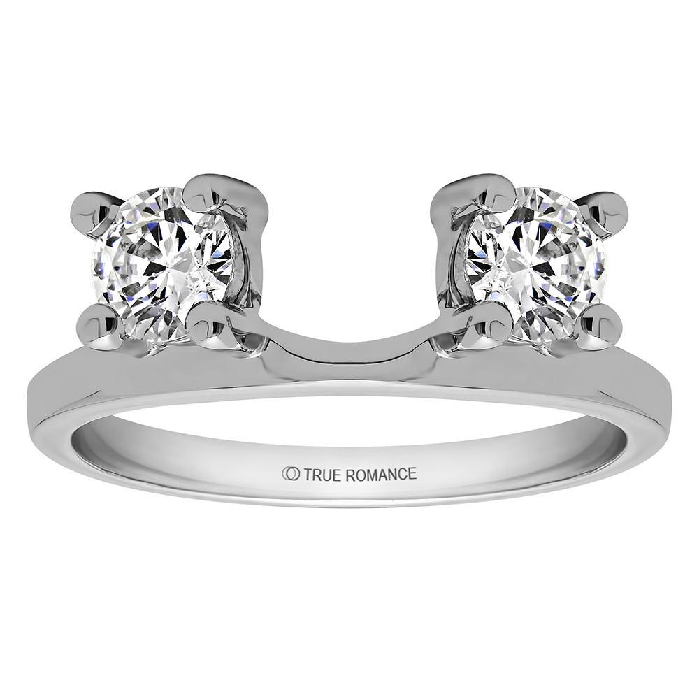 14K White Gold Solitaire Ring Wrap/Enhancer - RW079TT-L 14K White Gold Solitaire Ring Wrap/Enhancer - RW079TT-L