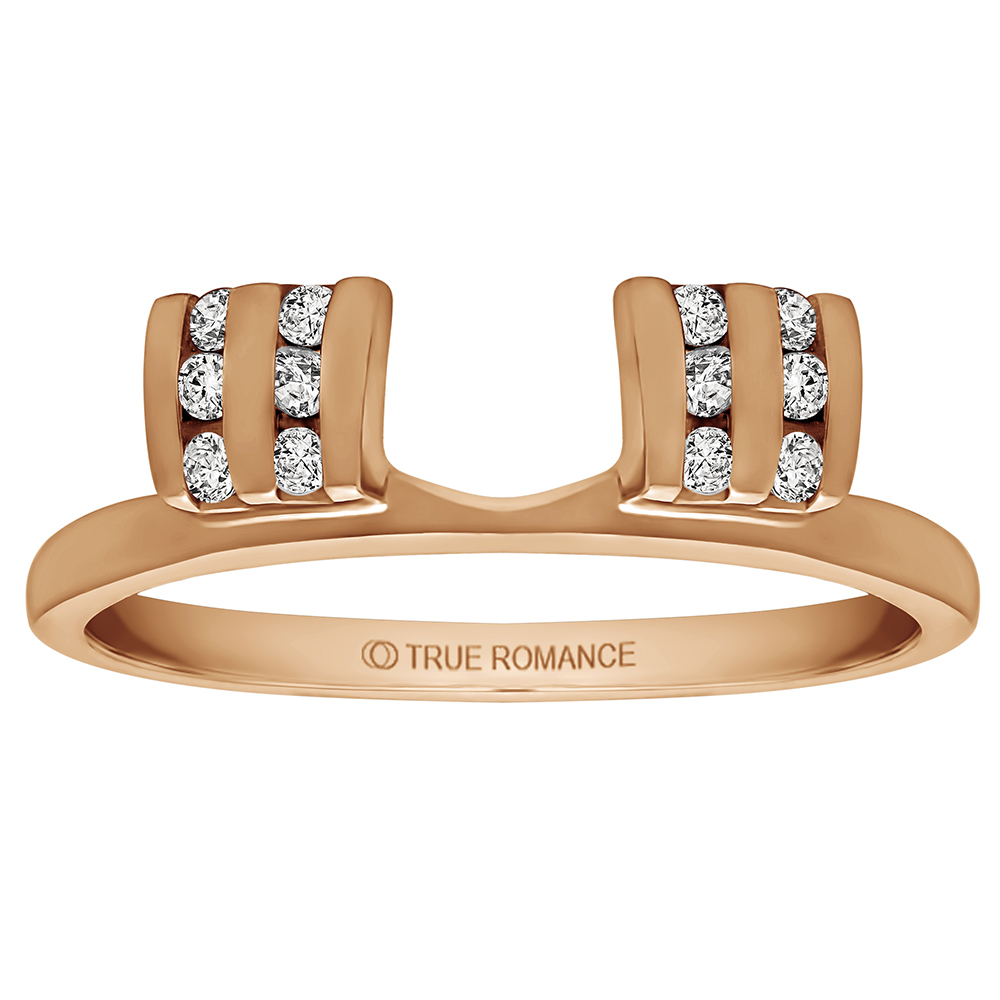 14K White Gold Solitaire Ring Wrap/Enhancer - RW131-B