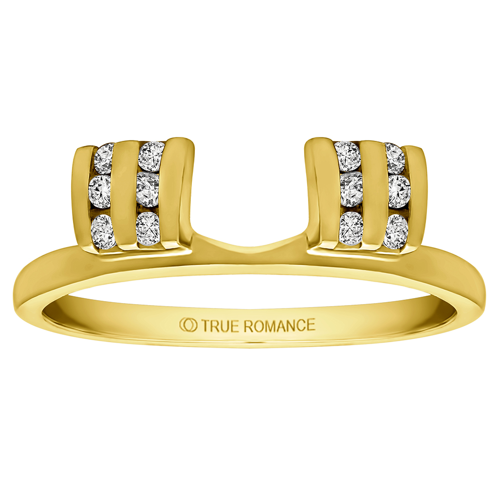 14K White Gold Solitaire Ring Wrap/Enhancer - RW131-B
