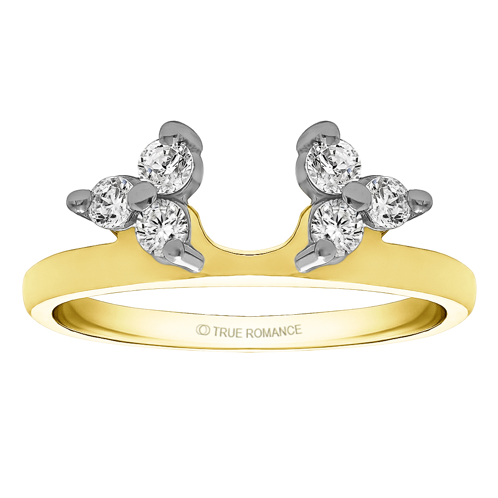 14K White Gold Solitaire Ring Wrap/Enhancer - RW174-E