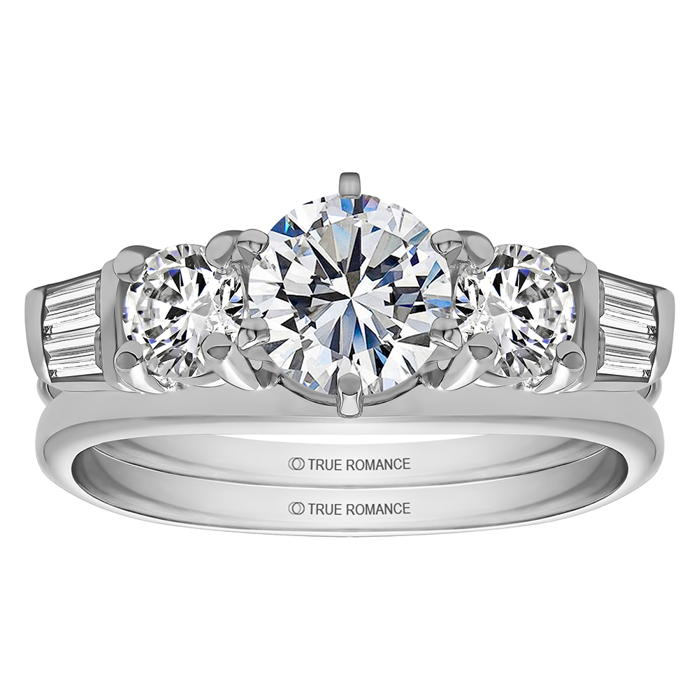 14K White Gold Solitaire Ring Wrap/Enhancer - RW175TT-L