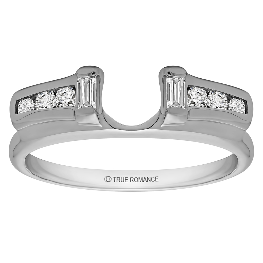 14K White Gold Solitaire Ring Wrap/Enhancer - RW256-E