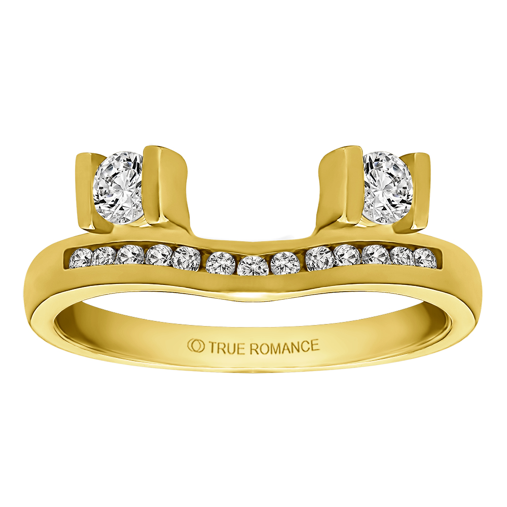 14K White Gold Solitaire Ring Wrap/Enhancer - RW304-G