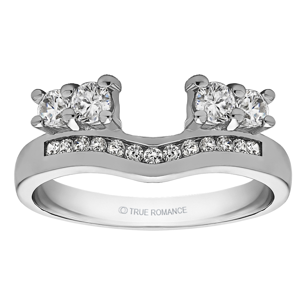 14K White Gold Solitaire Ring Wrap/Enhancer - RW337-F