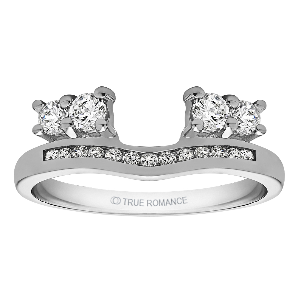 14K White Gold Solitaire Ring Wrap/Enhancer - RW337-H