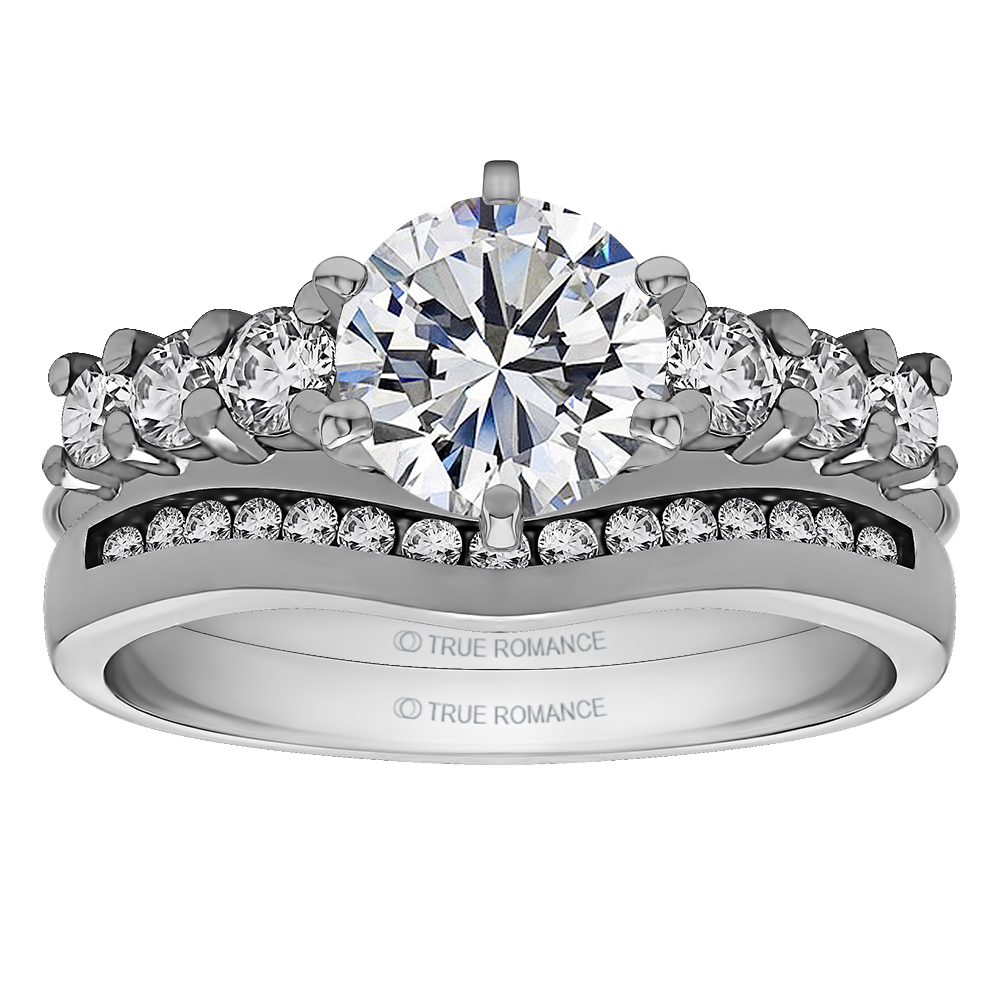 14K White Gold Solitaire Ring Wrap/Enhancer - RW338-H