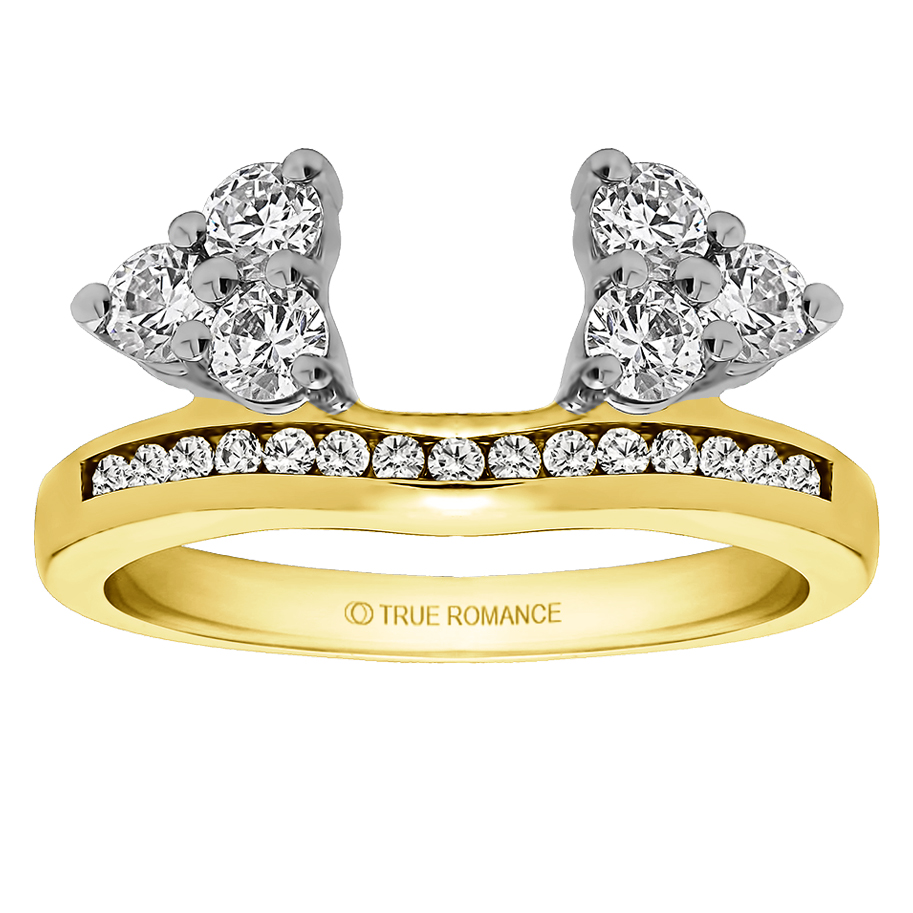 14K White Gold Solitaire Ring Wrap/Enhancer - RW342-H