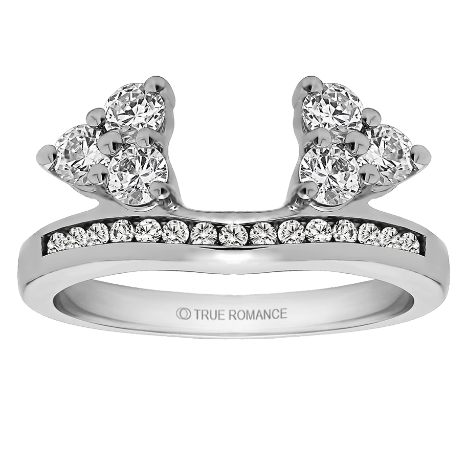 14K White Gold Solitaire Ring Wrap/Enhancer - RW342-H