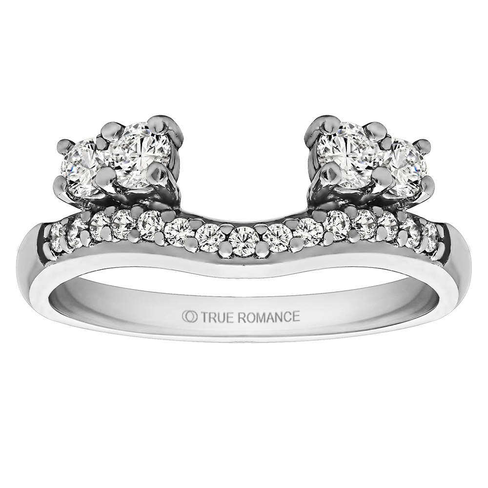 14K White Gold Solitaire Ring Wrap/Enhancer - RW343-H