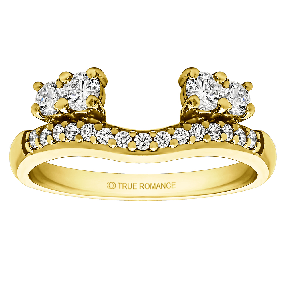 14K White Gold Solitaire Ring Wrap/Enhancer - RW343-H