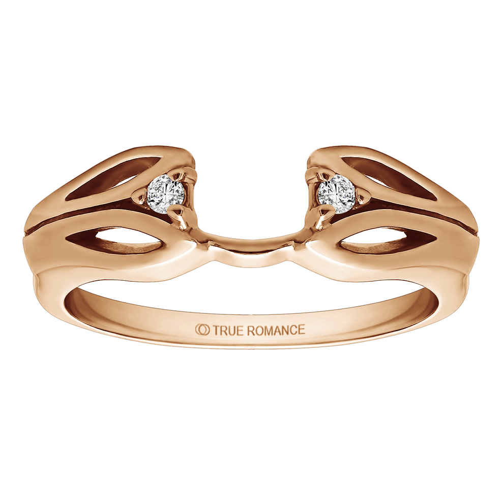 14K White Gold Solitaire Ring Wrap/Enhancer - RW401-A