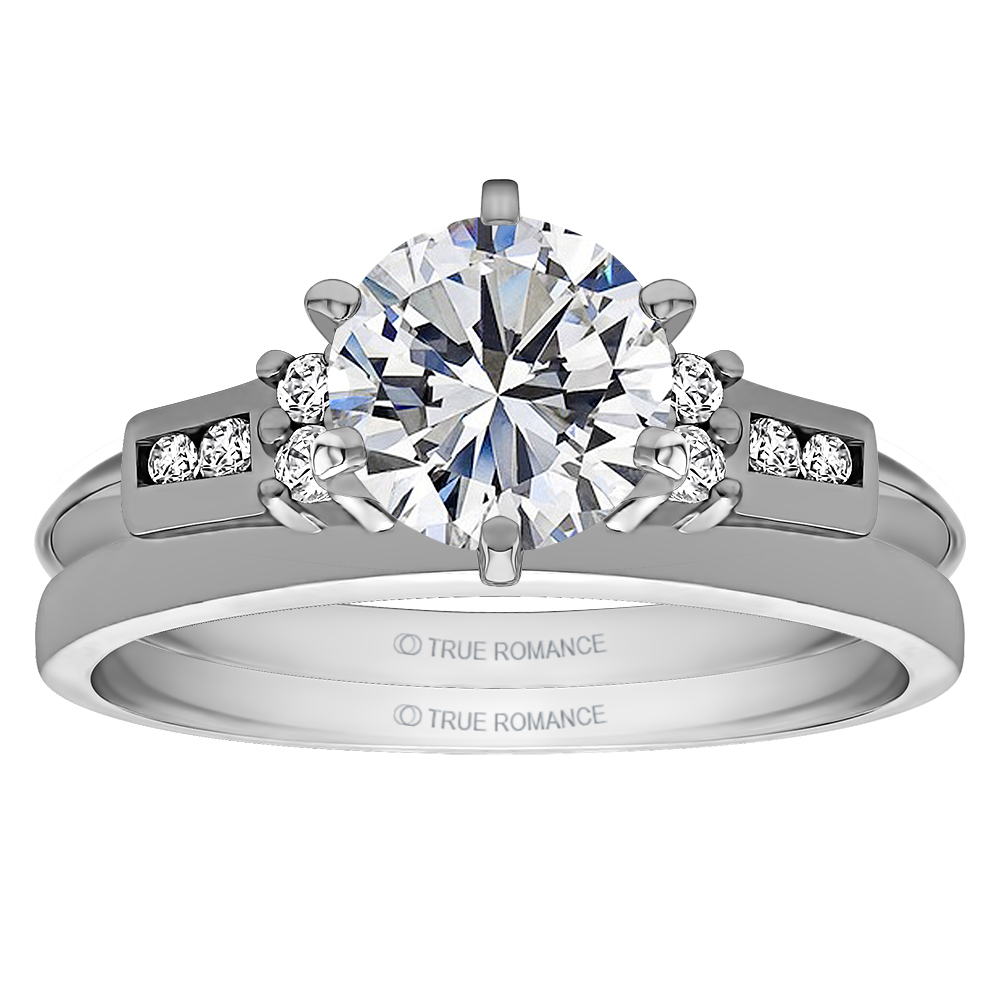 14K White Gold Solitaire Ring Wrap/Enhancer - RW534-C