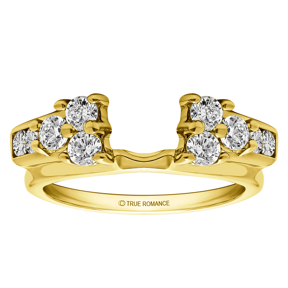 14K White Gold Solitaire Ring Wrap/Enhancer - RW618TT-L