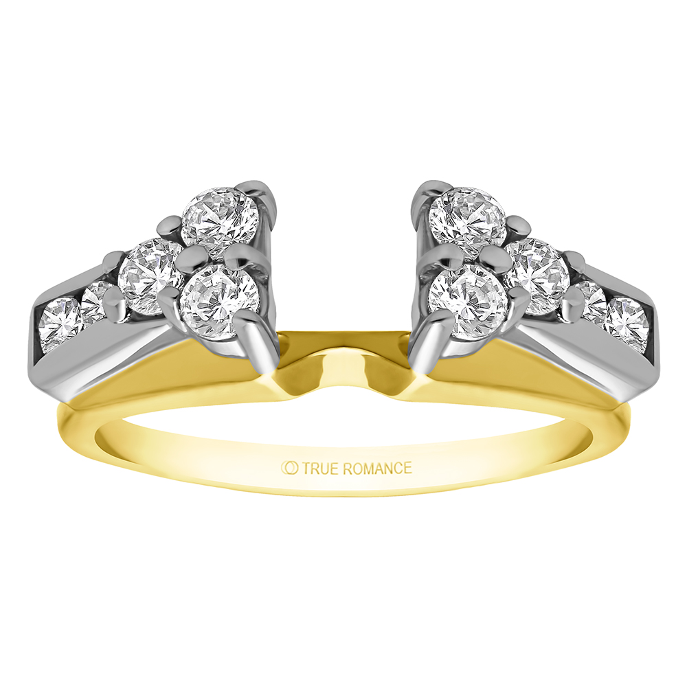 14K White Gold Solitaire Ring Wrap/Enhancer - RW678TT-F