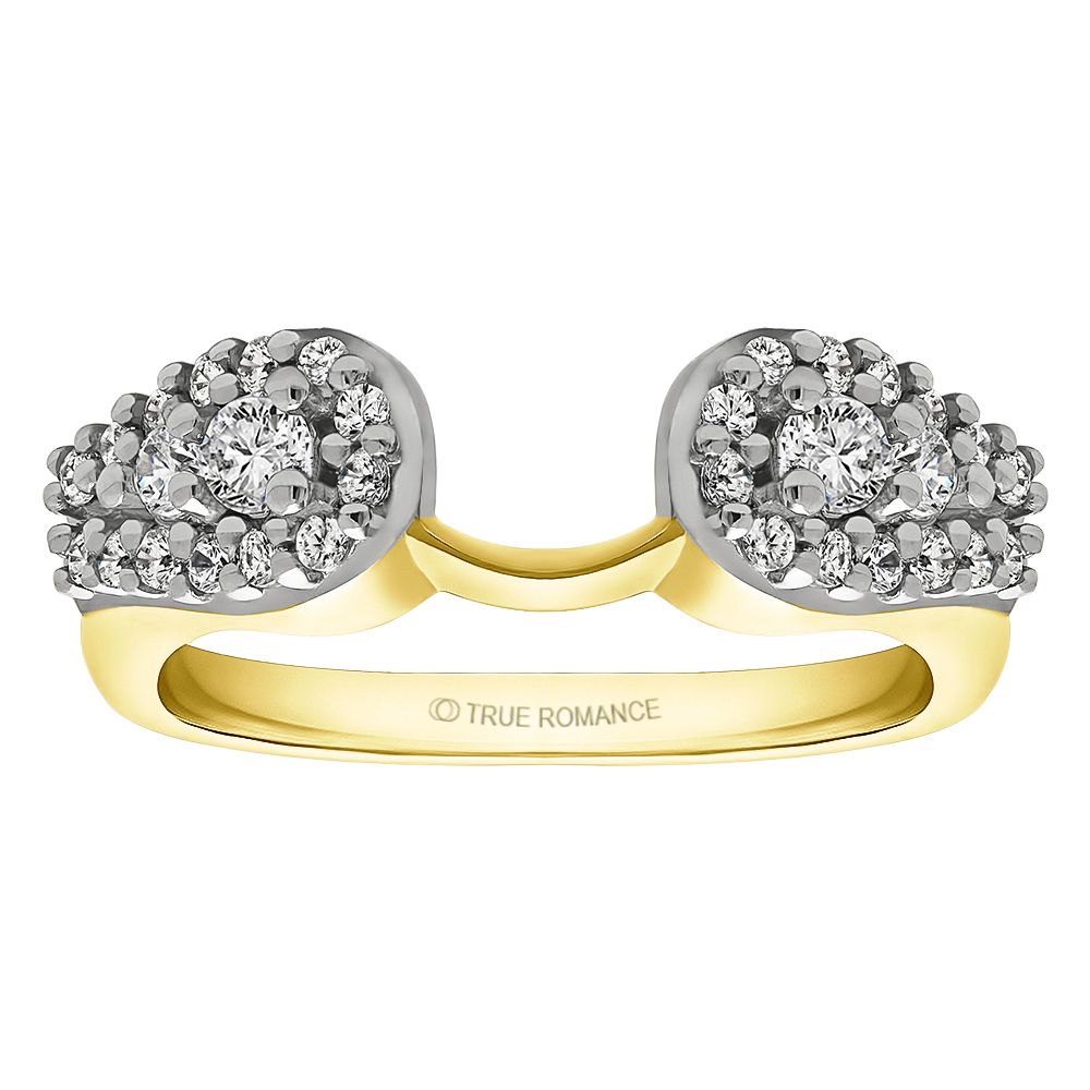 14K White Gold Solitaire Ring Wrap/Enhancer - RW704-H