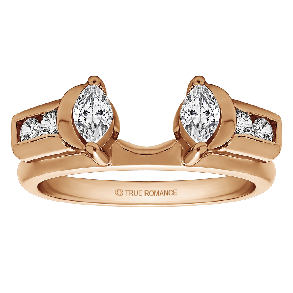 14K White Gold Solitaire Ring Wrap/Enhancer - RW710TT-H