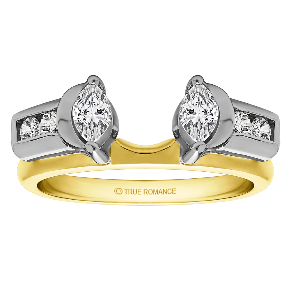 14K White Gold Solitaire Ring Wrap/Enhancer - RW710TT-H