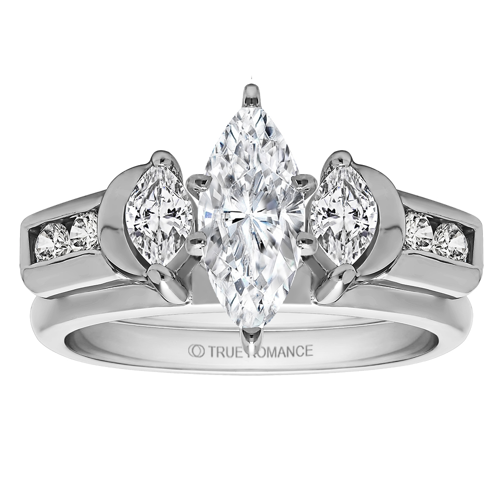 14K White Gold Solitaire Ring Wrap/Enhancer - RW710TT-H