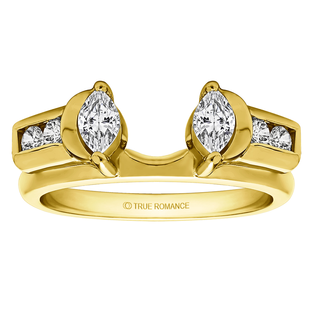 14K White Gold Solitaire Ring Wrap/Enhancer - RW710TT-H