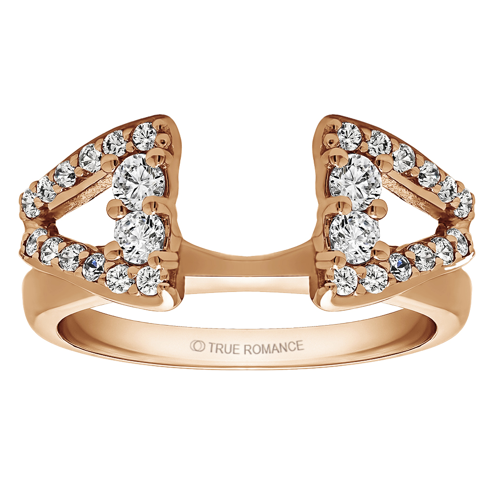14K White Gold Solitaire Ring Wrap/Enhancer - RW723TT-G
